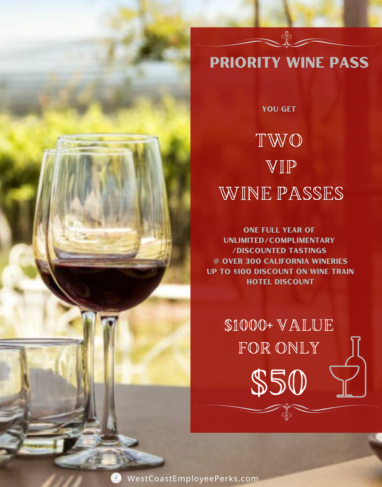 Priority Wine Pass | West Coast Employee Perks